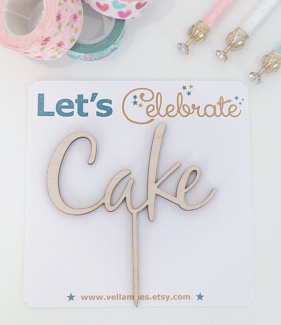 Cake Topper Food Picks Wooden Cake Topper Wedding Cake | Etsy