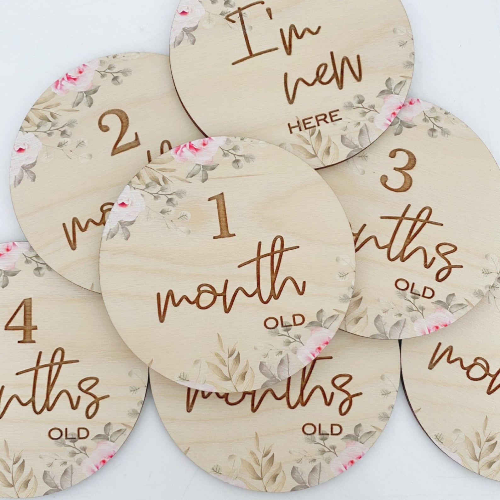 Wooden Milestone Cards Baby Milestone Discs Personalised - Etsy UK