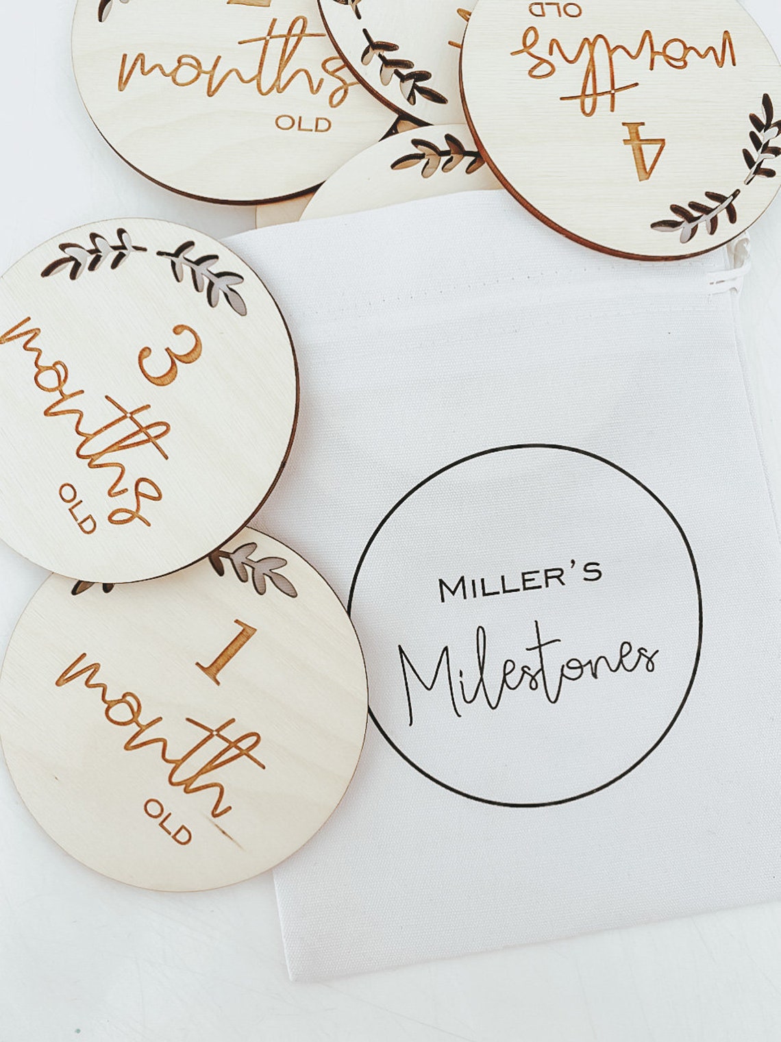 Wooden Milestone Cards Baby Milestone Discs Personalised - Etsy