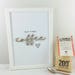 A4 but First Coffee Print, Typography Print, Home Print, Wooden Print ...