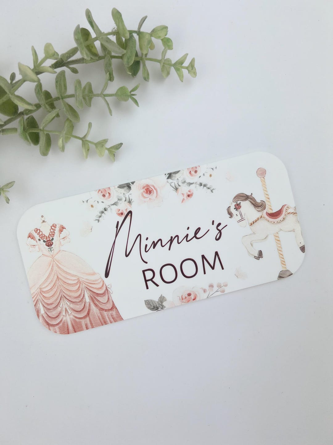 Personalised Little Princess Bedroom Door Sign, Name Room Sign, Fairy ...