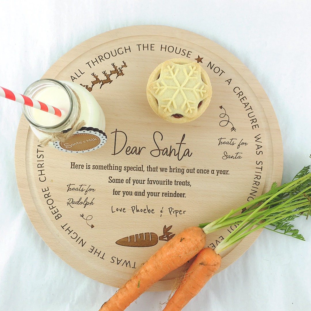 Personalised Treat Board, Personalised Santa Treat Board, Wooden Treat ...