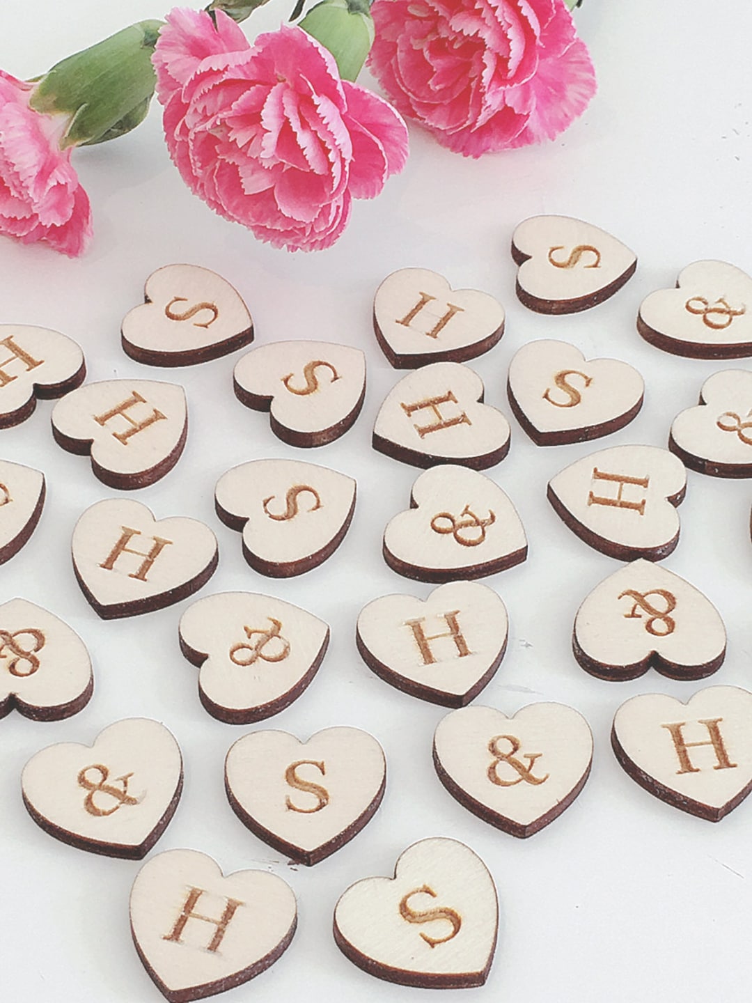Personalised Wooden Table Confetti, Wedding Table Decoration, Cake ...