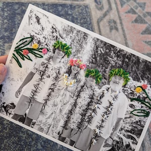 Custom Made Embroidery Wedding Photo on Eco-friendly Paper Personalised ...