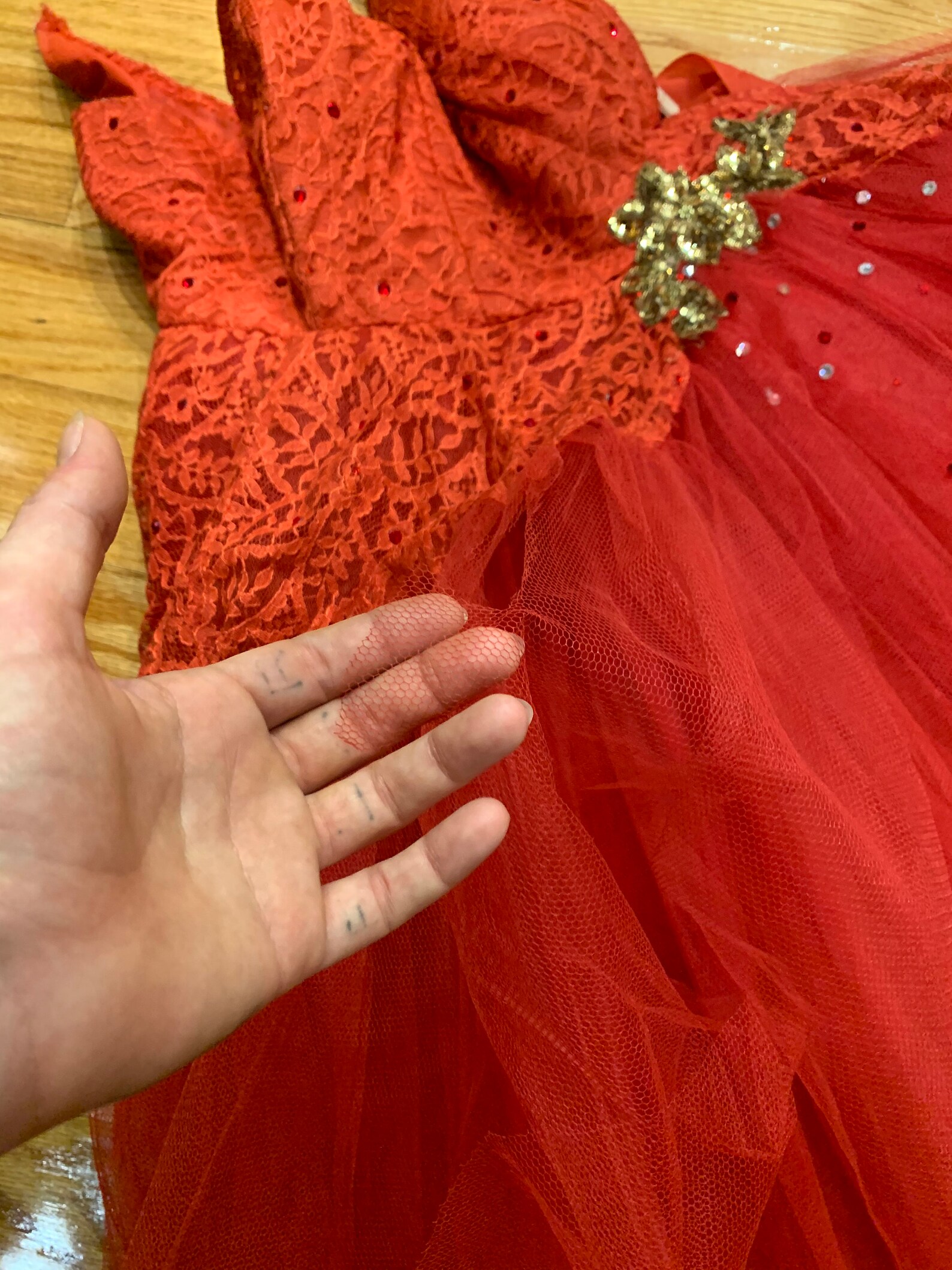 1950's Red Burlesque Dress Rip Away Gown Rhinestones | Etsy