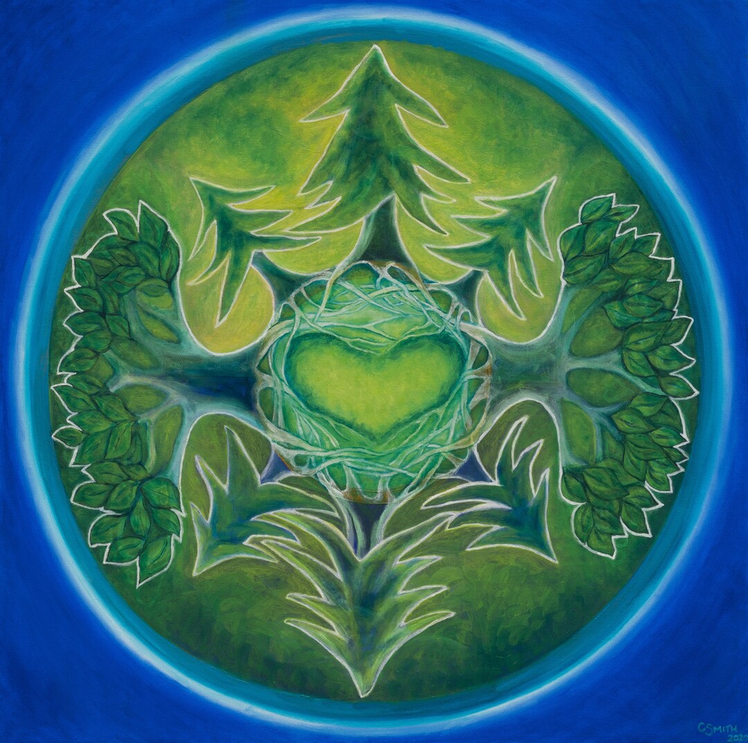 Tree of Life Card, Earth Mother Gaia Card, Visionary Art, Healing Earth ...