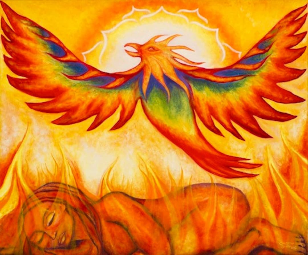 Phoenix Goddess Card, Transformation Goddess Art, Goddess Healing Art ...