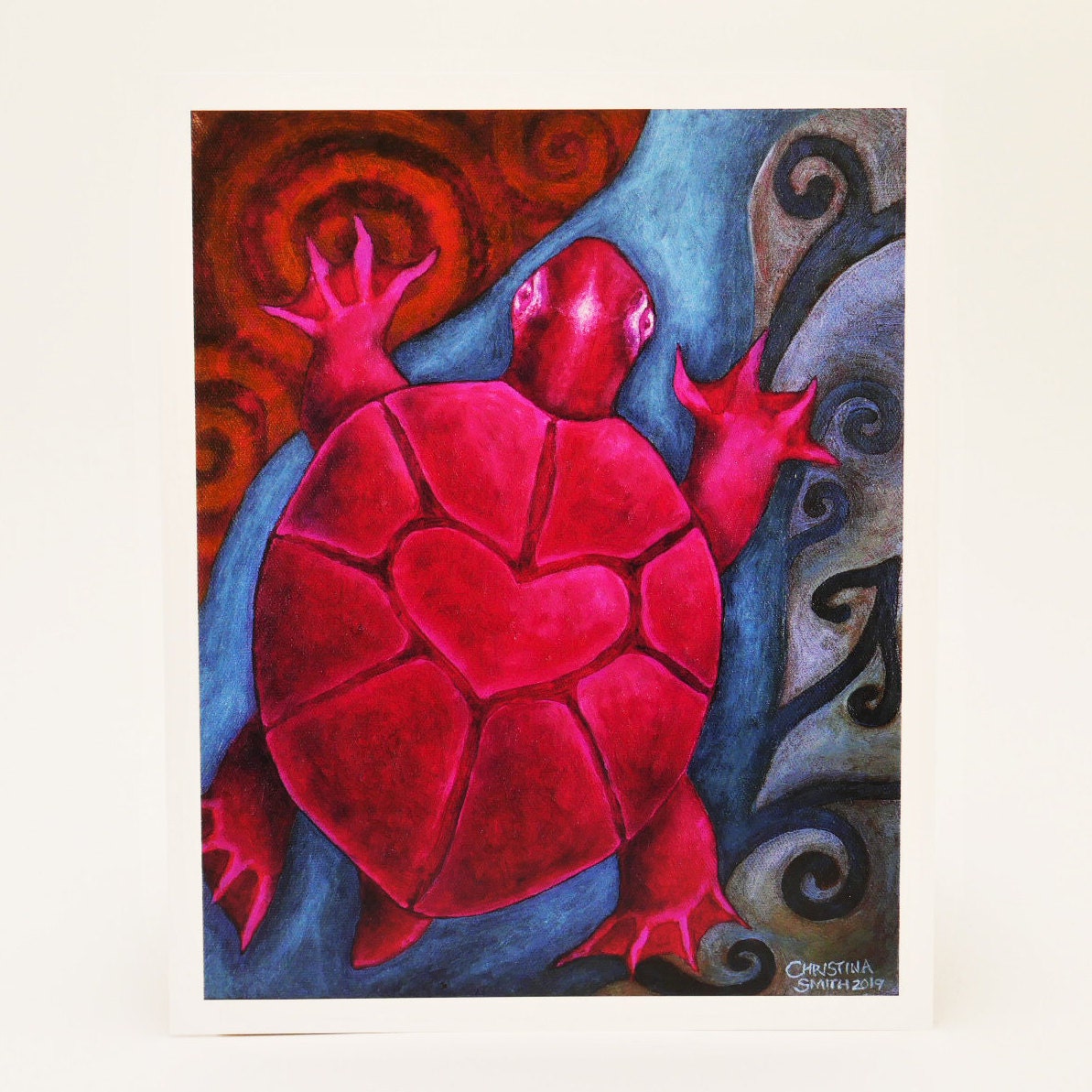 Turtle Art Print, Gaia Art Print, Turtle Wall Decor, Nature Wall Art ...