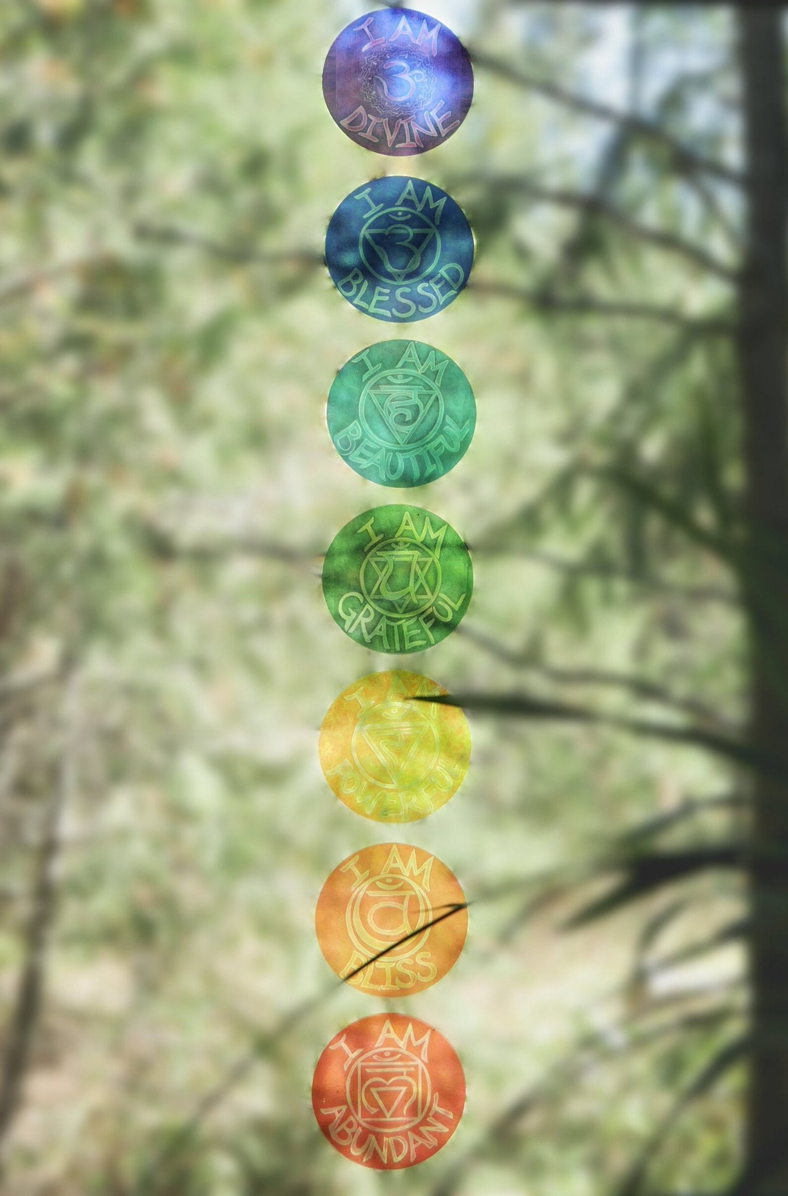 Chakra Set Window Clings Chakra Symbols Decor Chakra - Etsy Canada