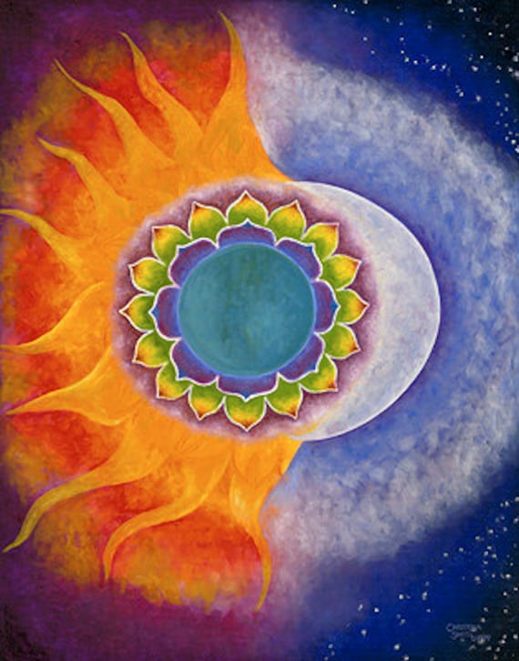 The Moon And Earth Sun Art