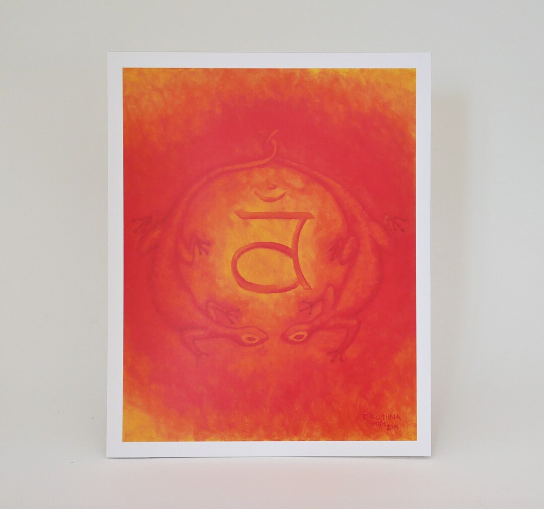 Lizard Art Print, Chakra Art Gift, Spiritual Art, Meditation Art Gift ...