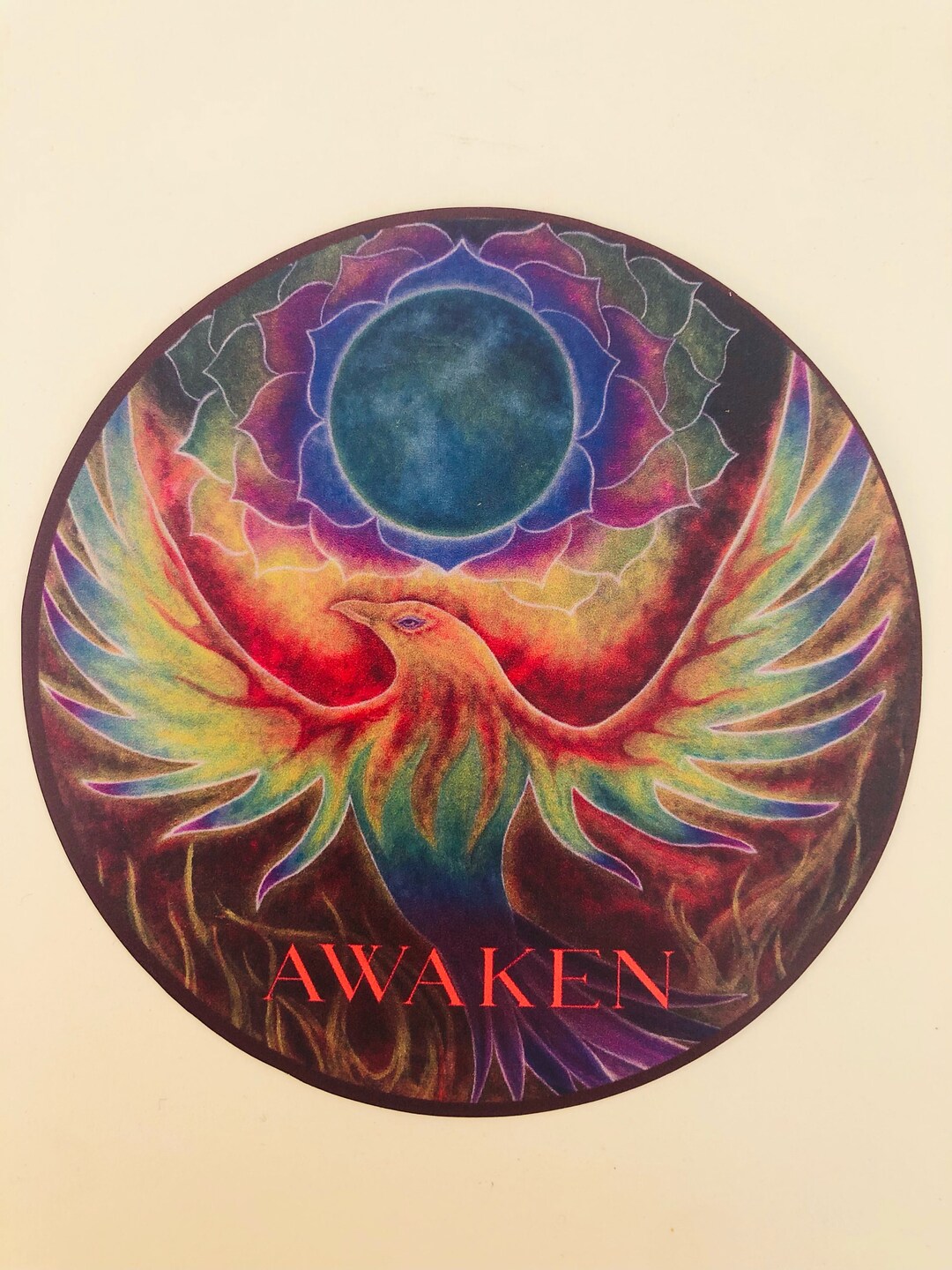 Phoenix Sticker, Awaken Sticker, Earth Sticker, Phoenix and Earth ...