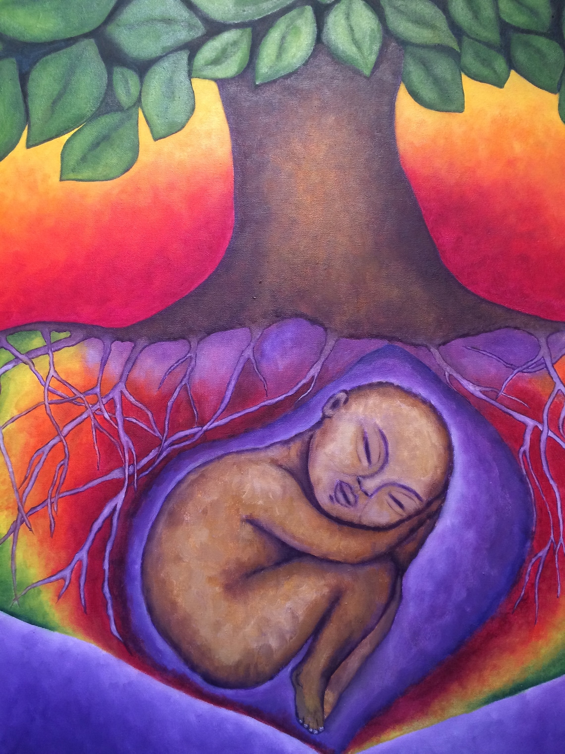 Original Oil Painting, Birth Art, Midwifery Art Gift, Spiritual Art ...