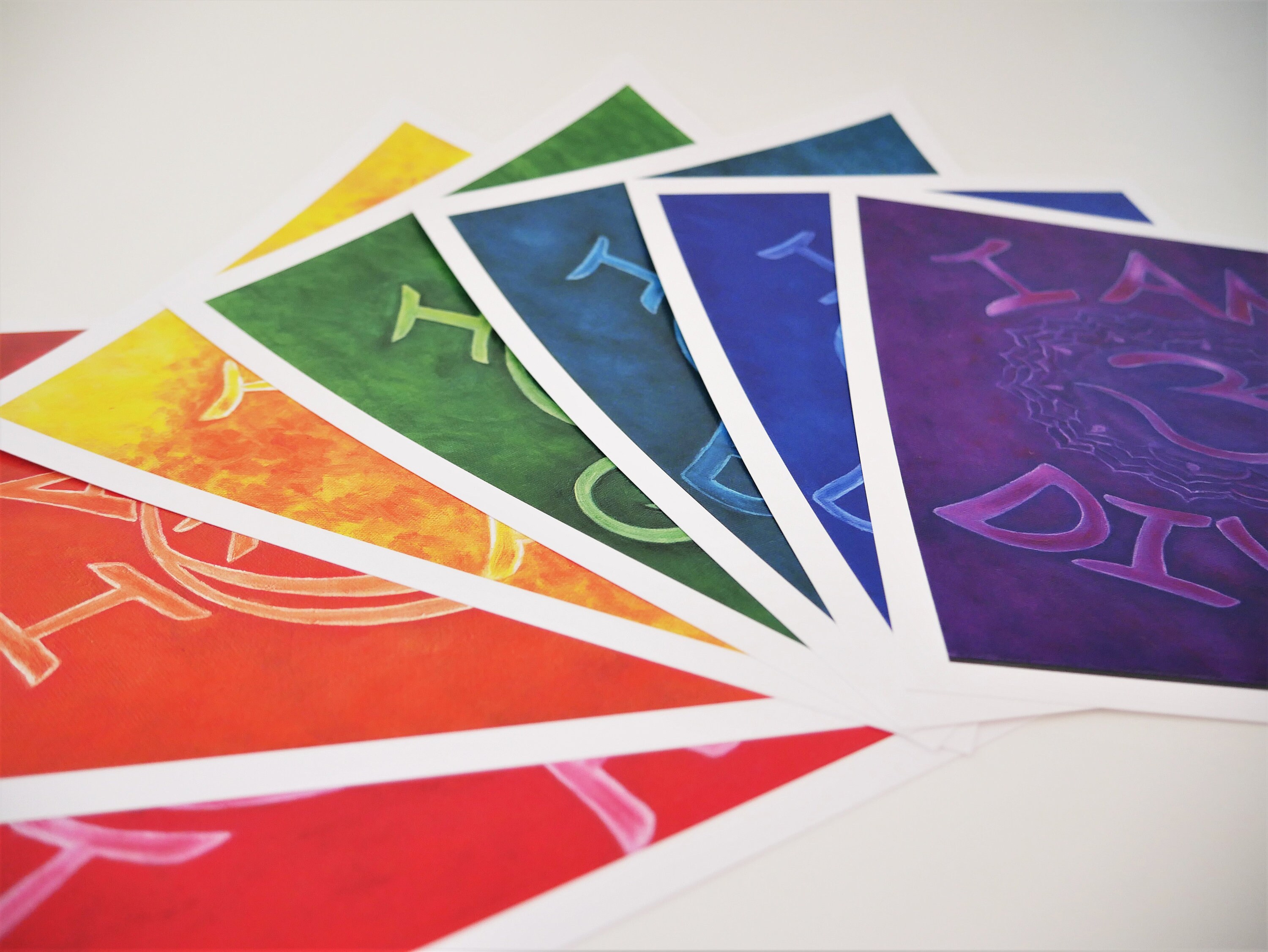 Chakra Art Symbols, Chakra Art Print Set, Spiritual Art Gift, Healing ...