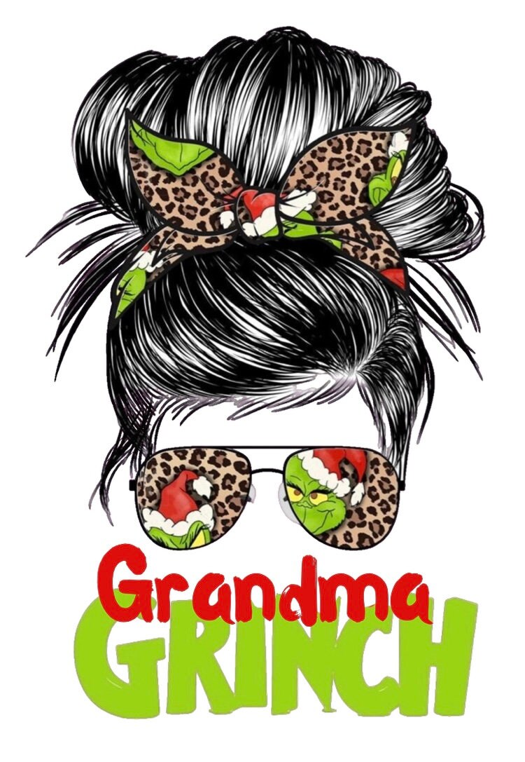Grandma Grinch PNG - Etsy