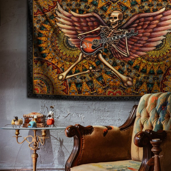 Skeleton Tapestry - Etsy