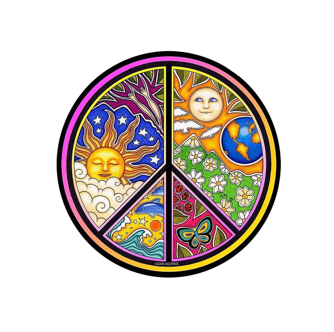 Dan Morris Celestial Peace Sign Decal, Indoor Outdoor Use - Etsy