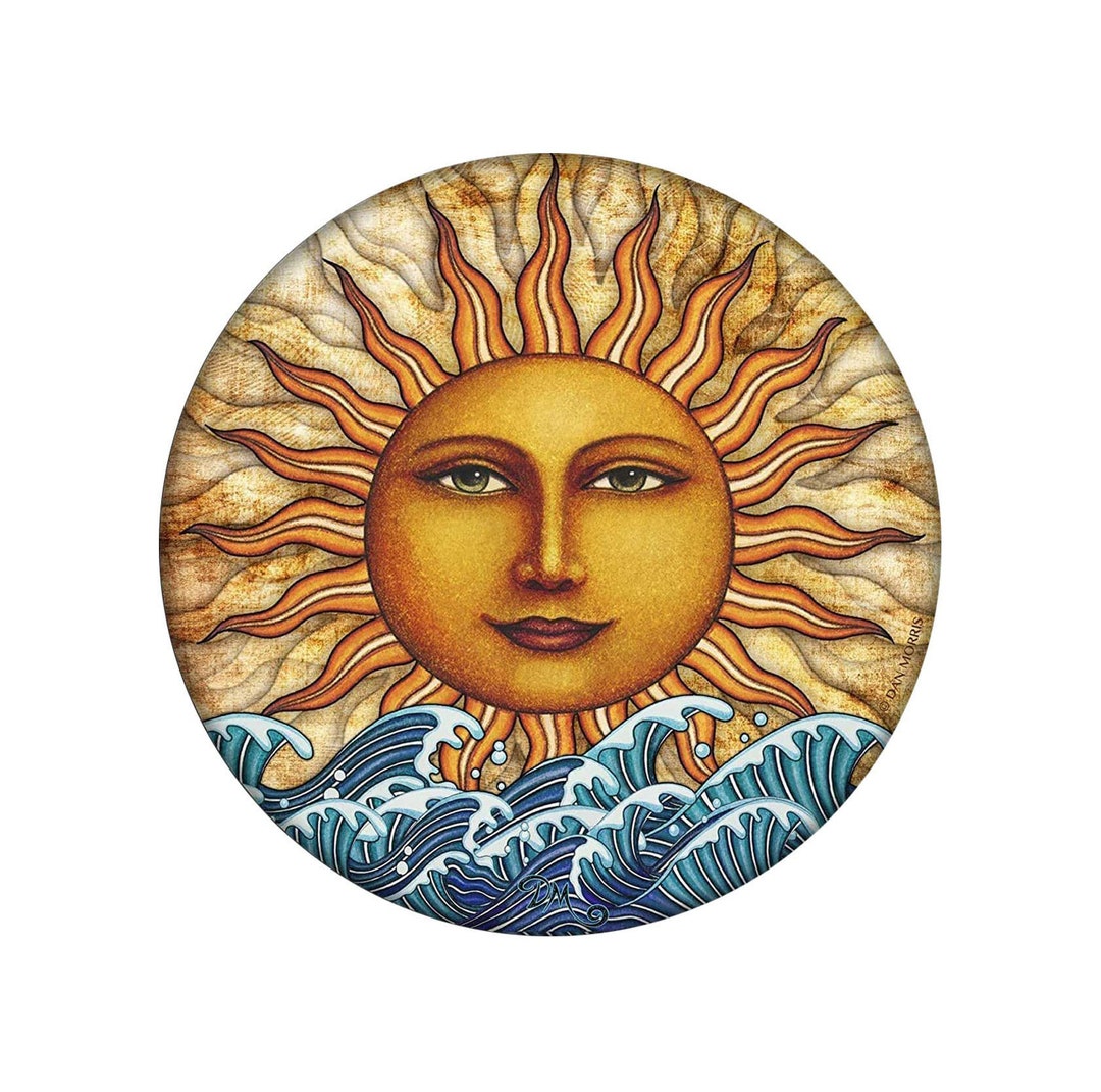 Ocean Sunrise Vinyl Sticker, Celestial Sun Decal by Dan Morris - Etsy