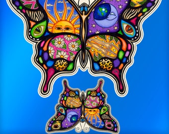 Sun Flower Vinyl Sticker Celestial Decal by Dan Morris ,perfect for Any ...