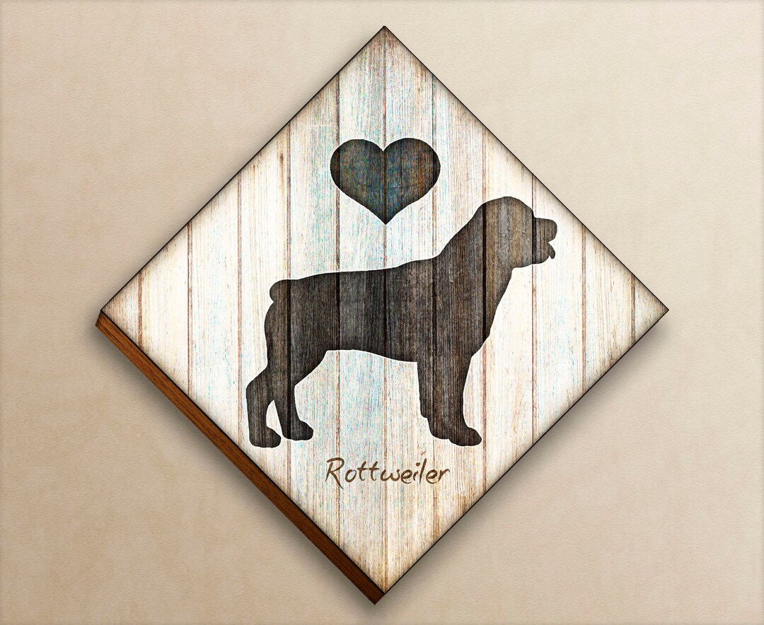 Rottweiler Dog Breed Diamond Shaped Print Mounted by Dan - Etsy