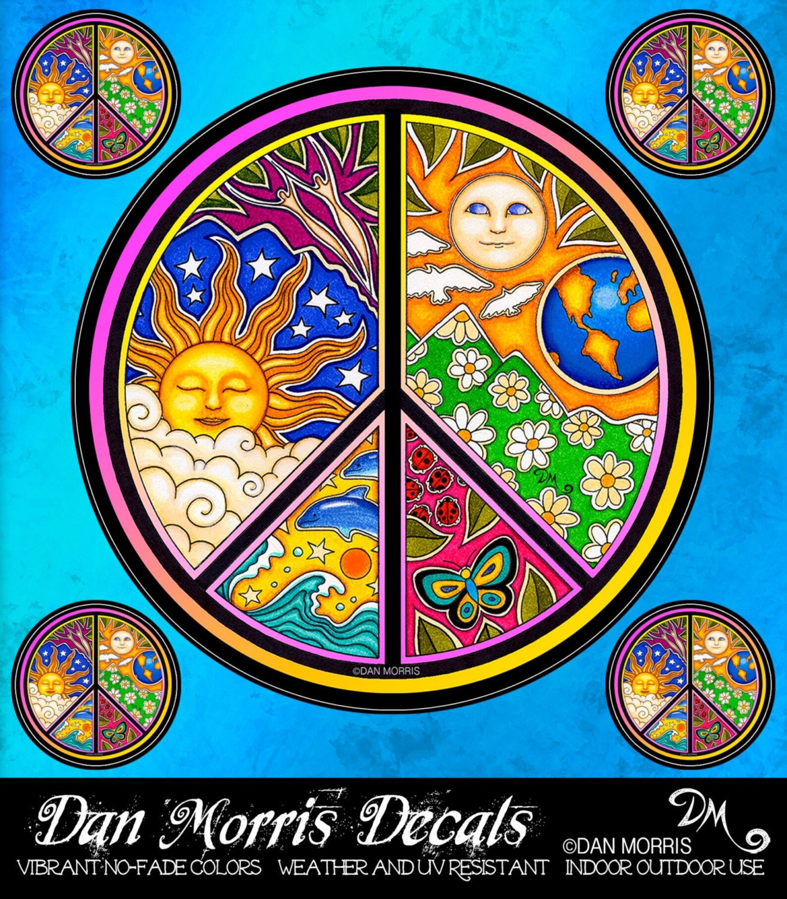 Dan Morris Peace Sign Decal by Dan Morris Perfect for Any - Etsy