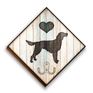 Irish Red & White Setter Dog Breed Silhouette Leash Hook - Etsy
