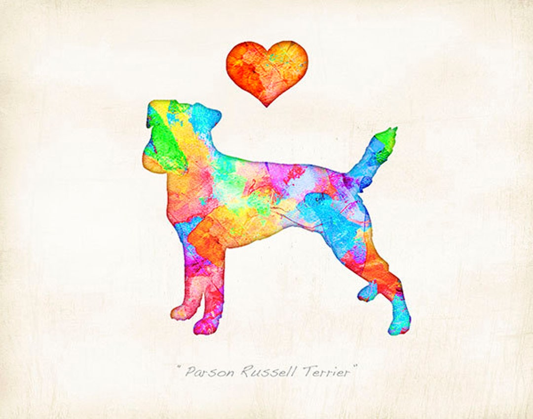 Parson Russell Terrier Dog Breed Watercolor Art Print by Dan Morris ...