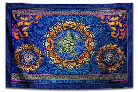 Sea Turtle 3D Tapestry by Dan Morris choose Size Turtle Art | Etsy
