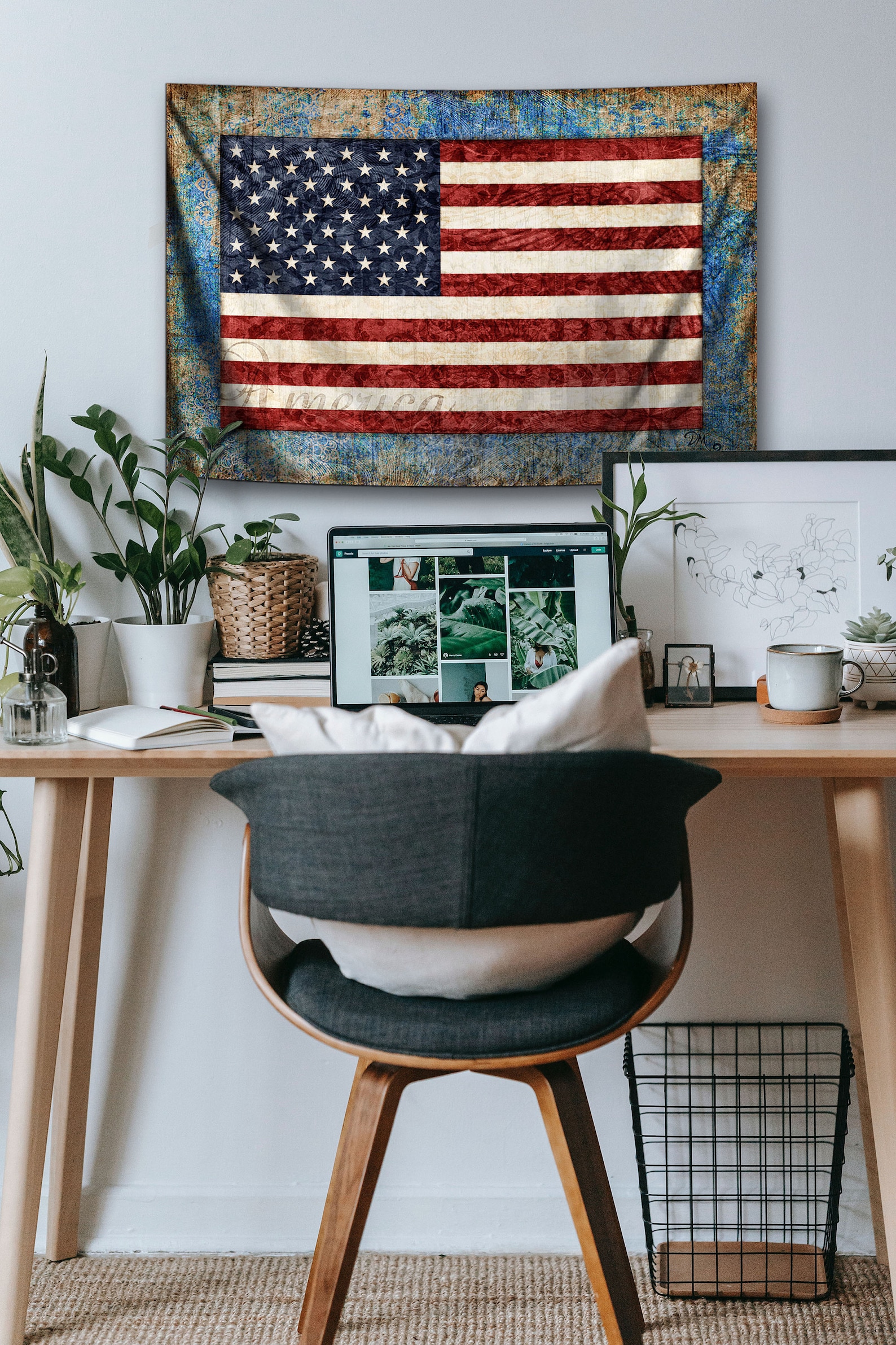 US Flag Tapestry Old Glory Tapestry blue Wall Hanging - Etsy