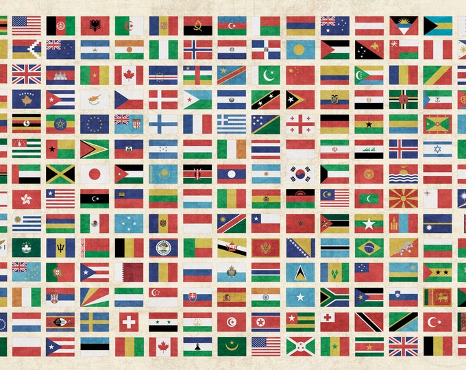 World Flags Tapestry, Decorative Wall Hanging by Dan Morris - Etsy