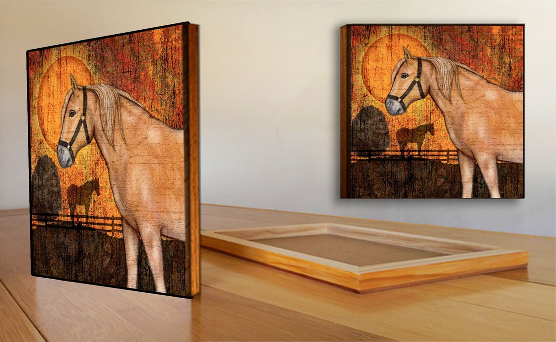 Horse Farm Art Print by Dan Morris Titled horses in - Etsy