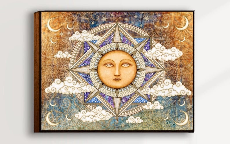 Sun Celestial Art Print Signed by Artist Dan Morris Titled pranayama ...