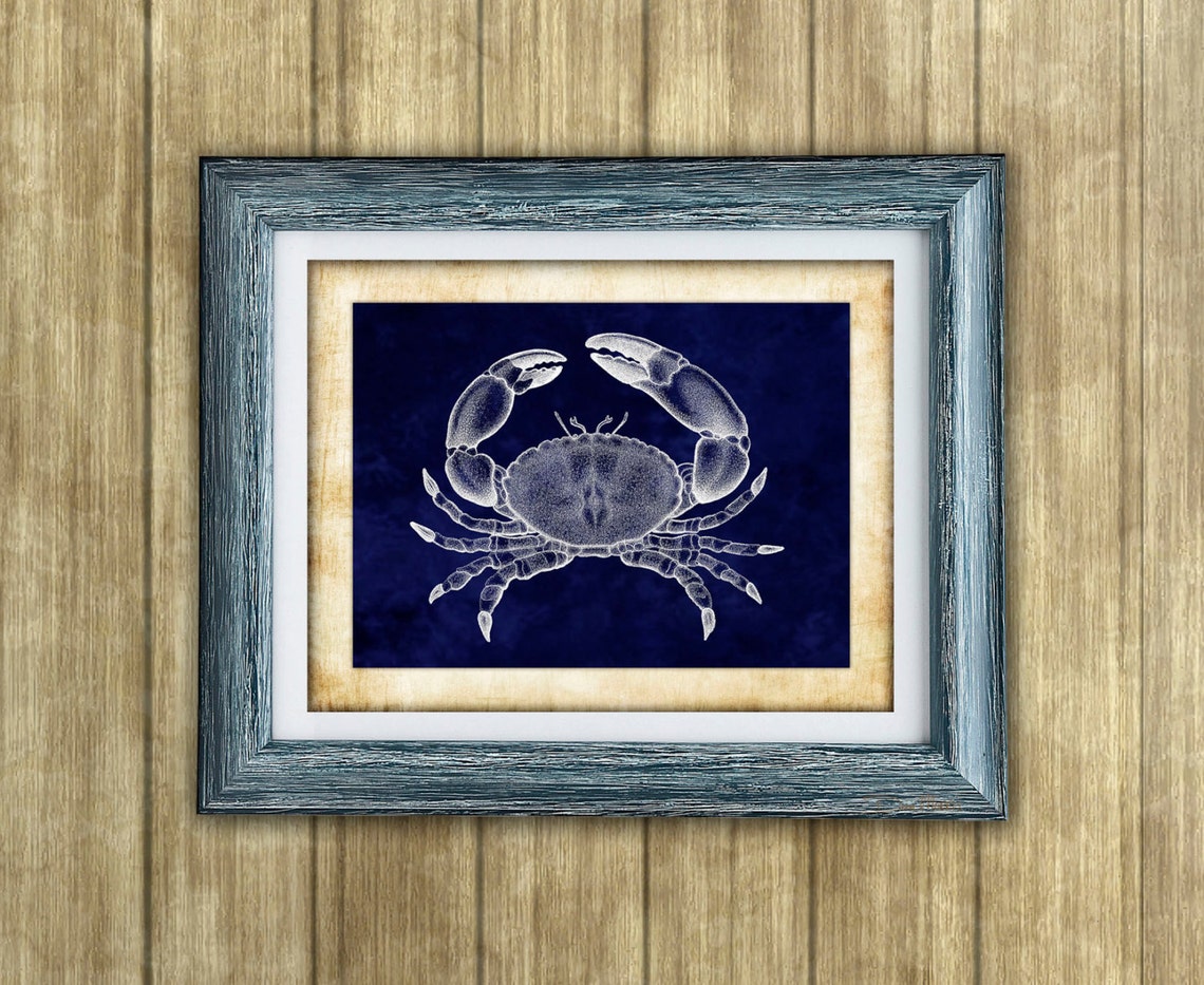 Red Crab Wood Block Art Print Signed by Dan Morris Choose - Etsy