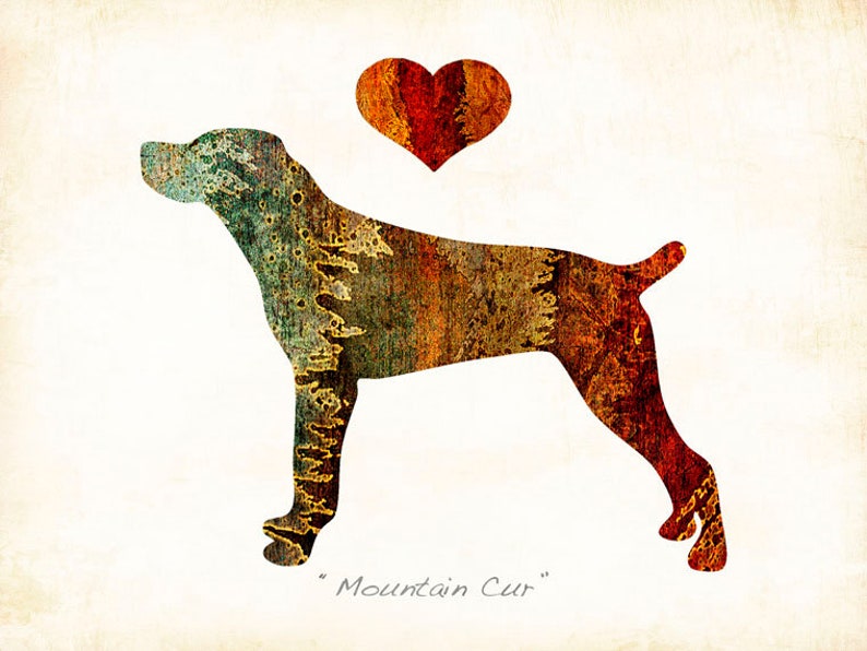 Mountain Cur Dog Breed Watercolor Art Print Signed by Artist - Etsy