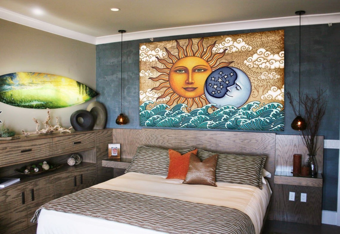 Ocean Sunrise Tapestry Wall Hanging by Artist Dan Morris Sun - Etsy