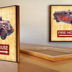 Firefighter Art Print Titled fire House Sign by Artist Dan Morris ...
