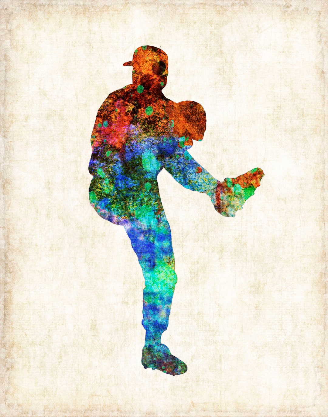 Baseball Pitcher Watercolor Art Print by Dan Morris - Etsy