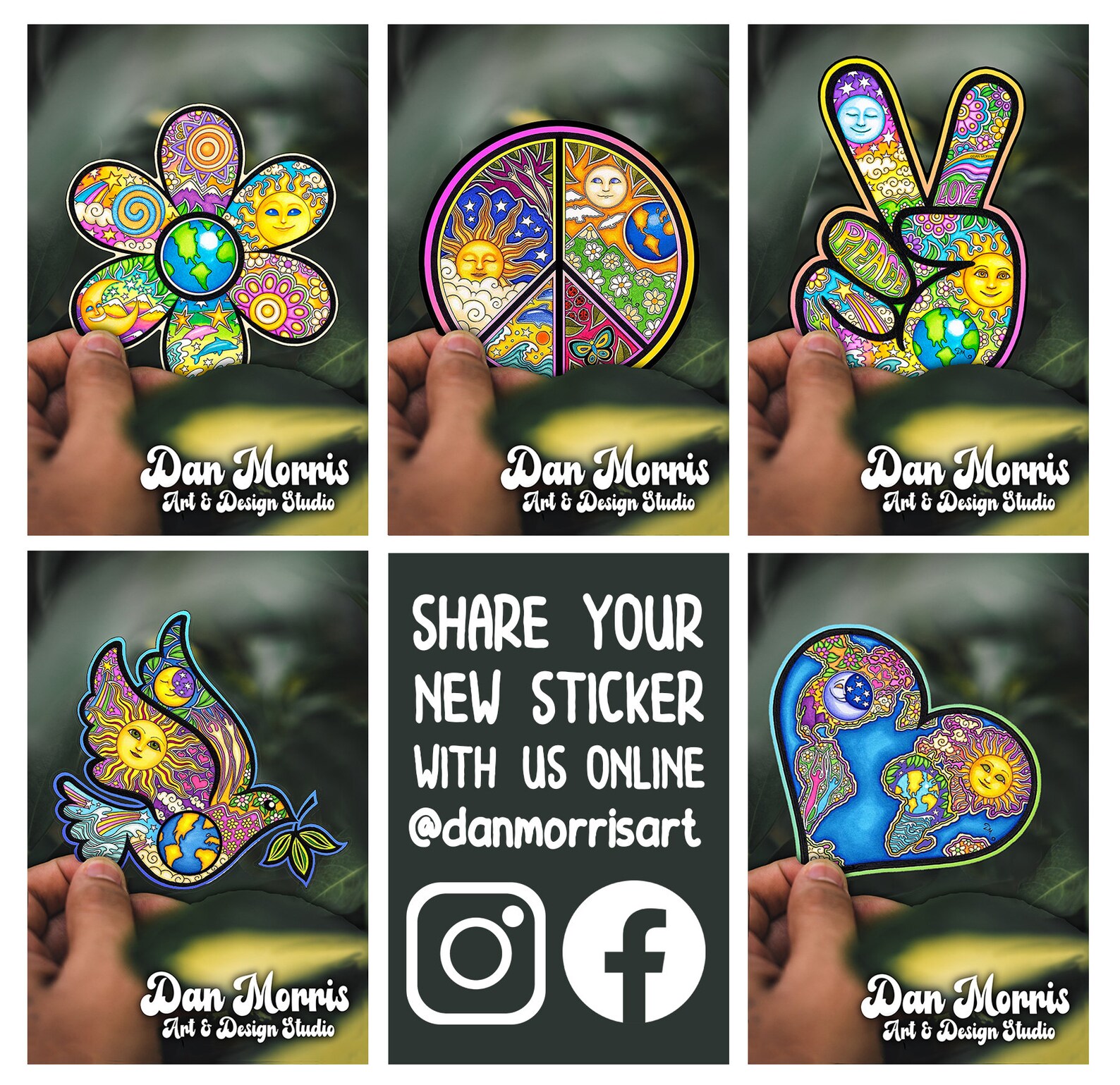 Dan Morris Peace Sign Decal by Dan Morris Perfect for Any - Etsy