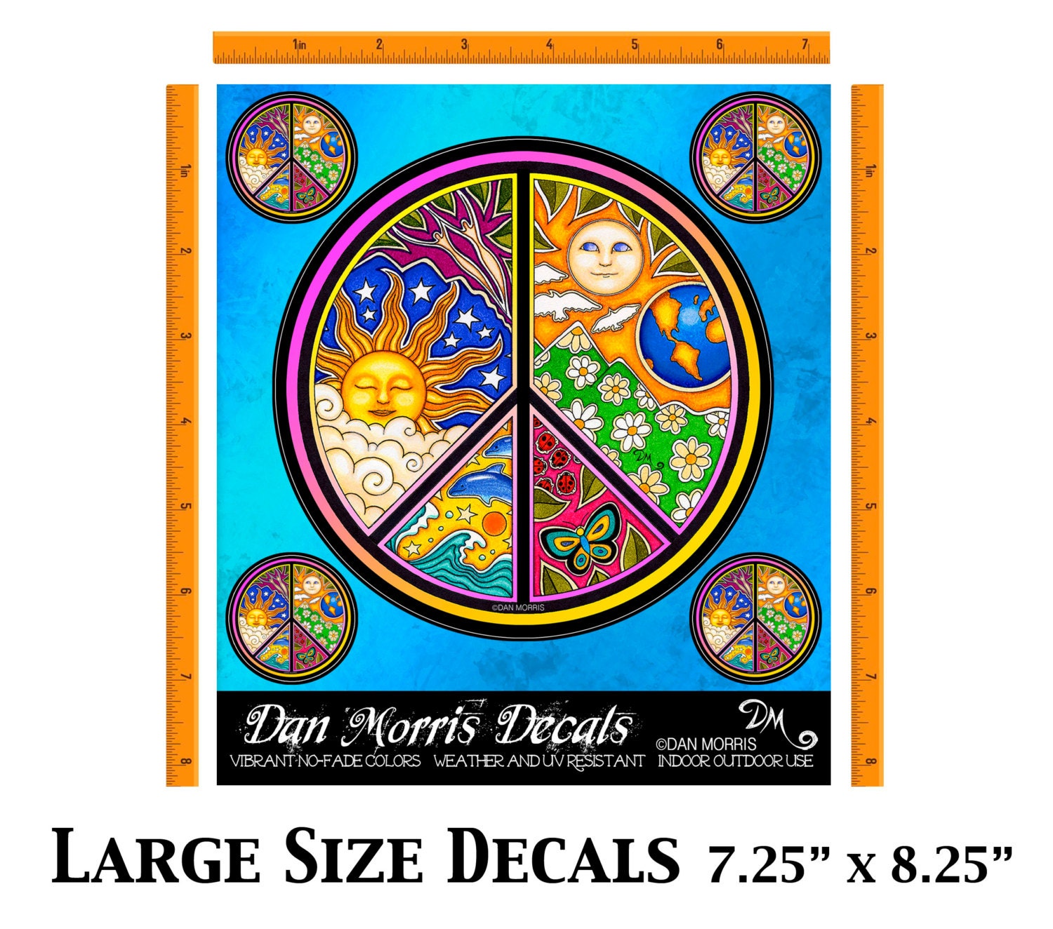 Dan Morris Peace Sign Decal by Dan Morris Perfect for Any | Etsy