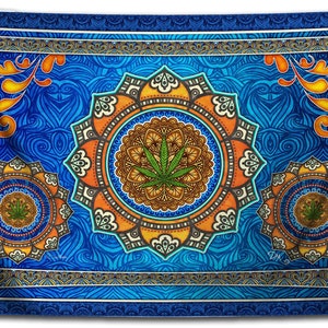 Pot Leaf 3D Tapestry, Marijuana Leaf Tapestry Wall Hanging by Dan ...