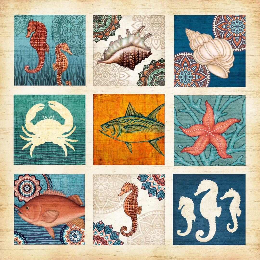 Coastal Beach Square Art Print 3 Beach Decor by Dan Morris, Choose ...