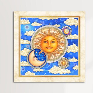 Sun and Moon Art Print by Artist Dan Morris sun Goddess, Option to ...