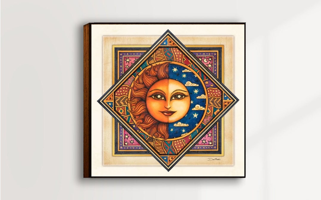 Sun Moon Celestial Art Print by Artist Dan Morris daybreak, Choose Size ...