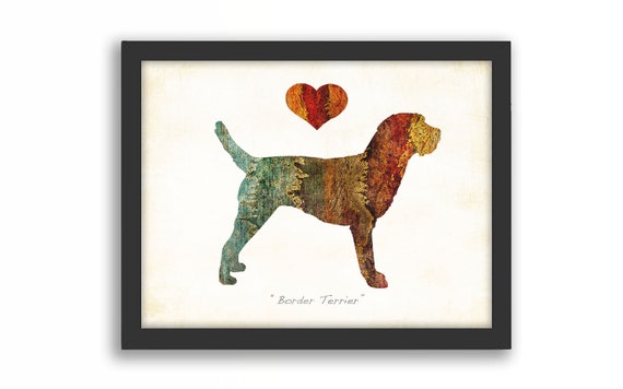 Border Terrier Framed Watercolor Art Print by Dan Morris | Etsy