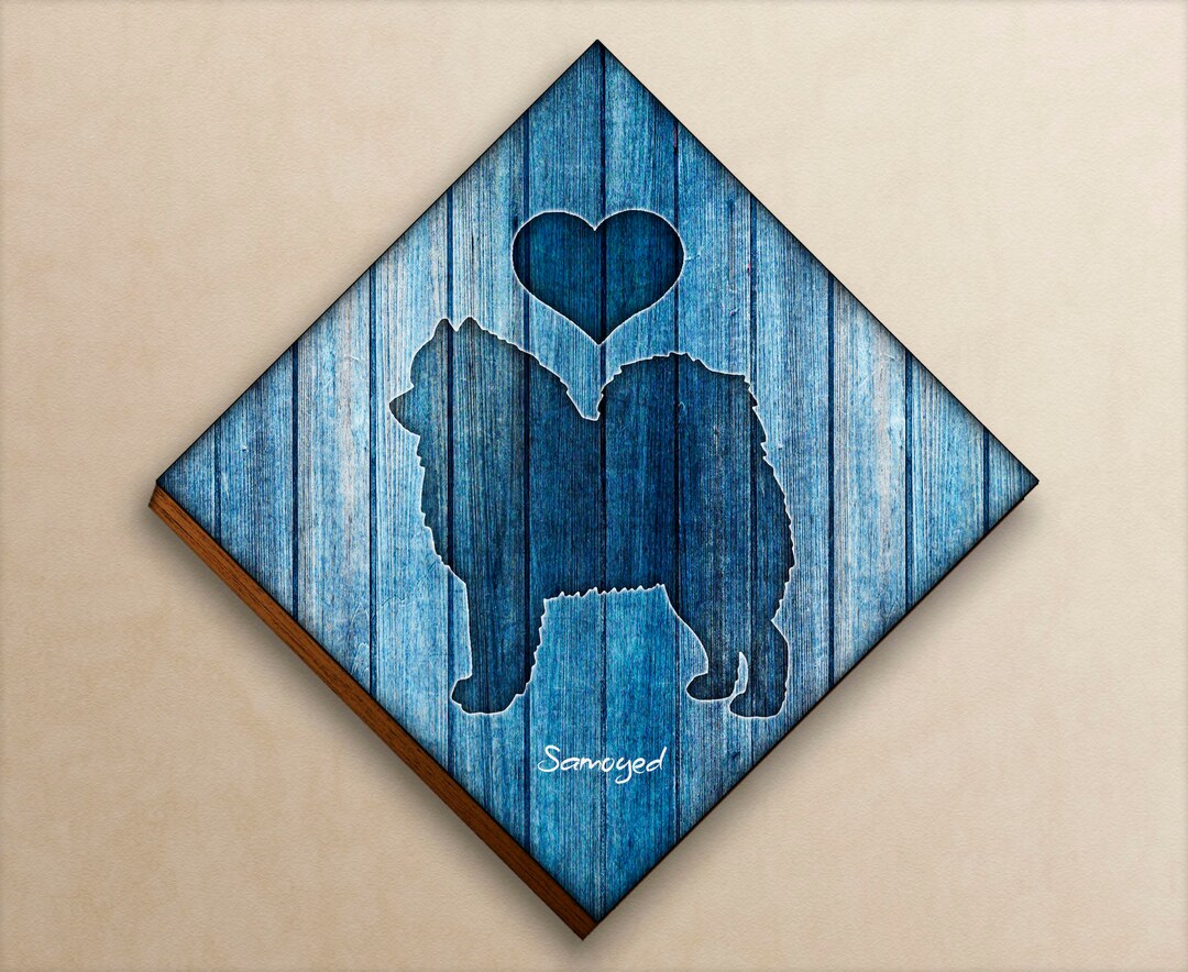 Samoyed Dog Breed Diamond Shaped Print Mounted by Dan Morris - Etsy