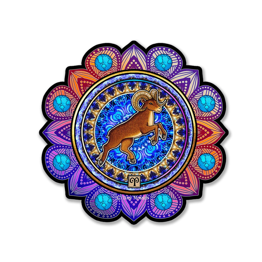 Aries Astrology Sign Decal by Dan Morris, Perfect for Any Indoor ...