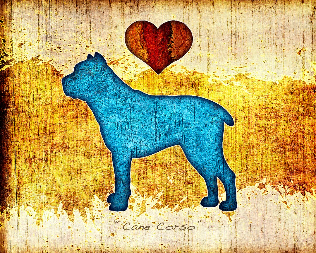 Cane Corso Dog Breed Textured Art Print Signed by Dan Morris ...
