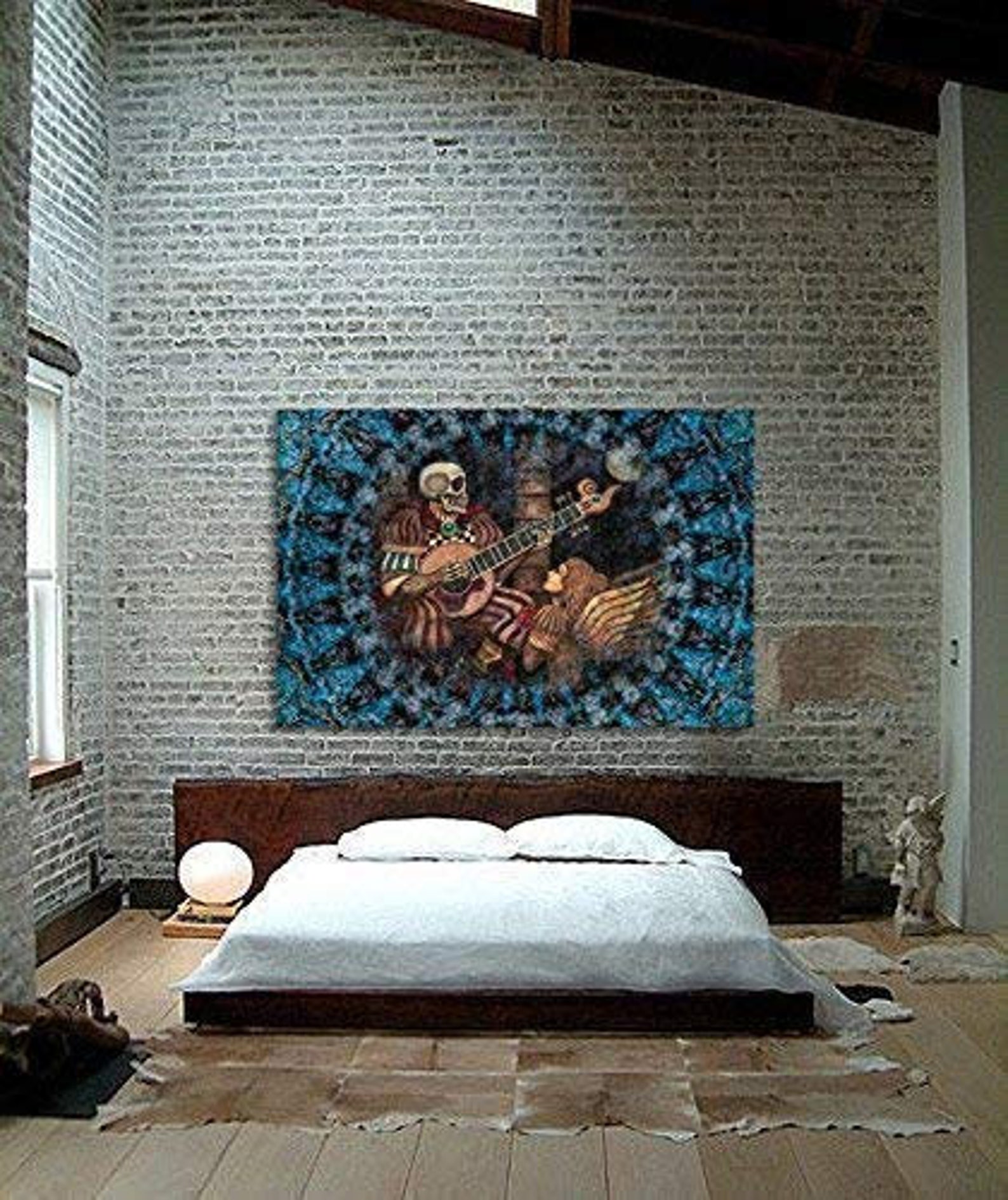 Tapestry Eternal Skeleton Serenade Blue Tapestry Wall Hanging - Etsy