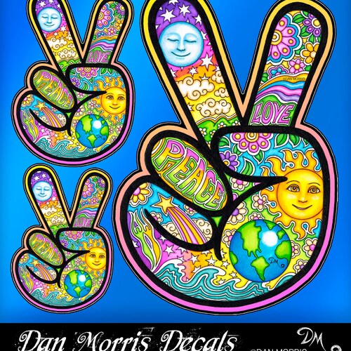 Dan Morris Peace Sign Decal by Dan Morris Perfect for Any | Etsy