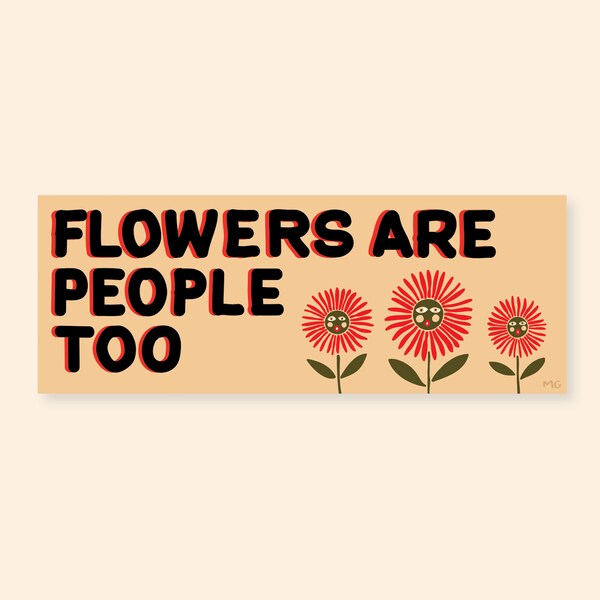 Flower Bumper Sticker - Etsy